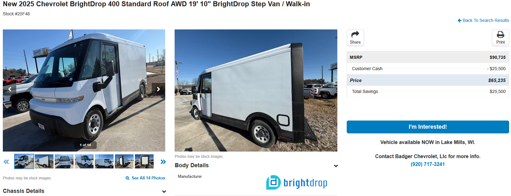 The Chevrolet BrightDrop Van Gets A Massive $25,500 Discount
