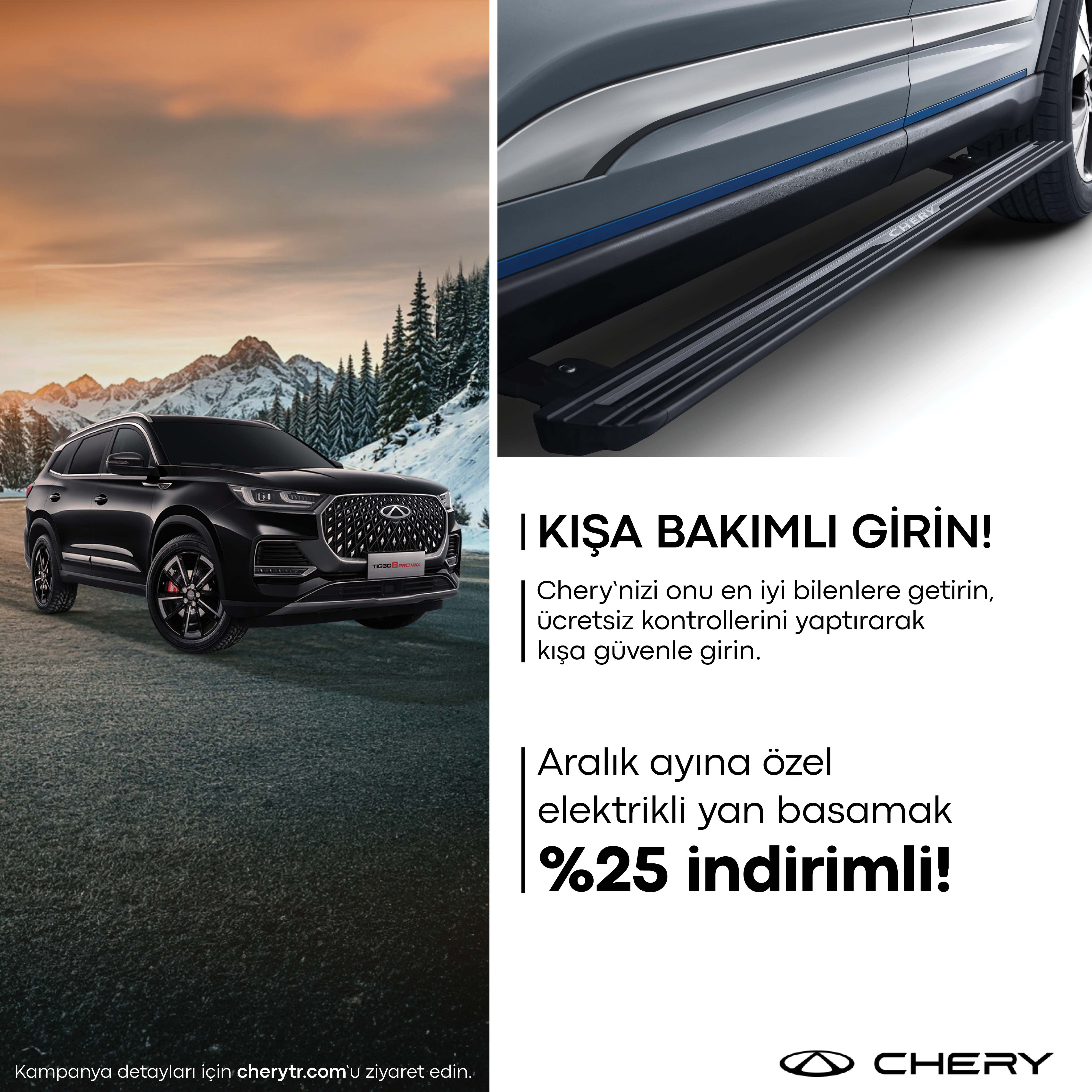 Chery'den Aralık ayına özel "satış sonrası" kampanyaları!