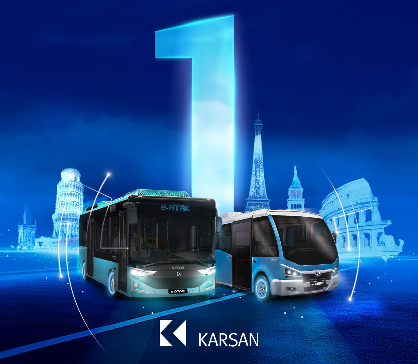 Karsan e-JEST ve e-ATAK üst üste 5. yılında da Avrupa'nın lideri!