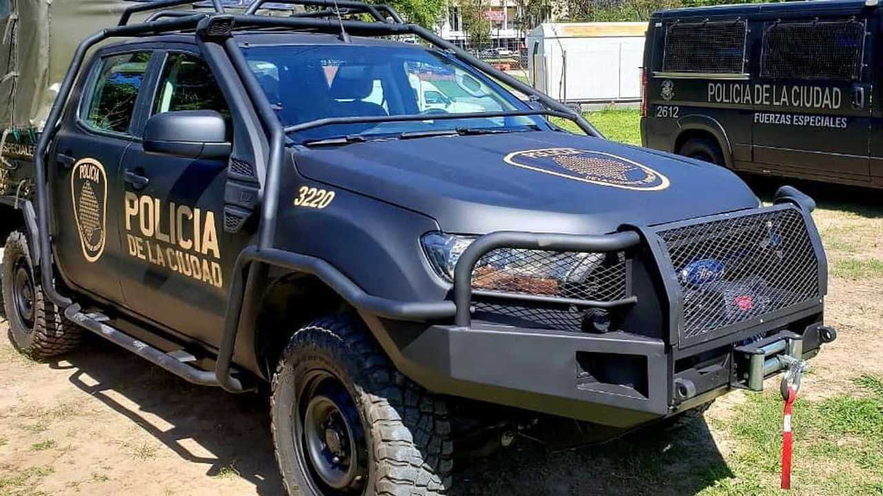 La Policía porteña prueba el prototipo de la Ford Ranger Militarizada