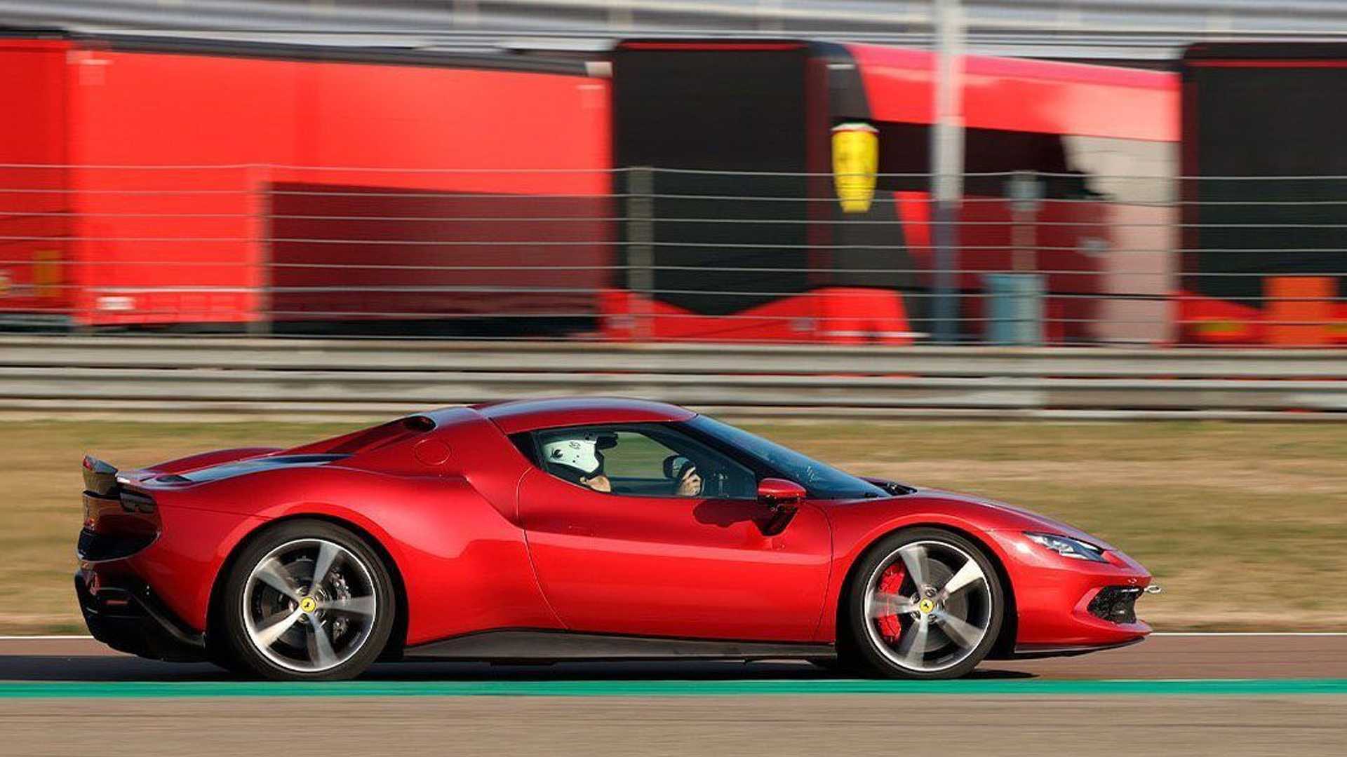 Ferrari's F1 Drivers Take Zlatan Ibrahimović For A Drive in the 296 GTB