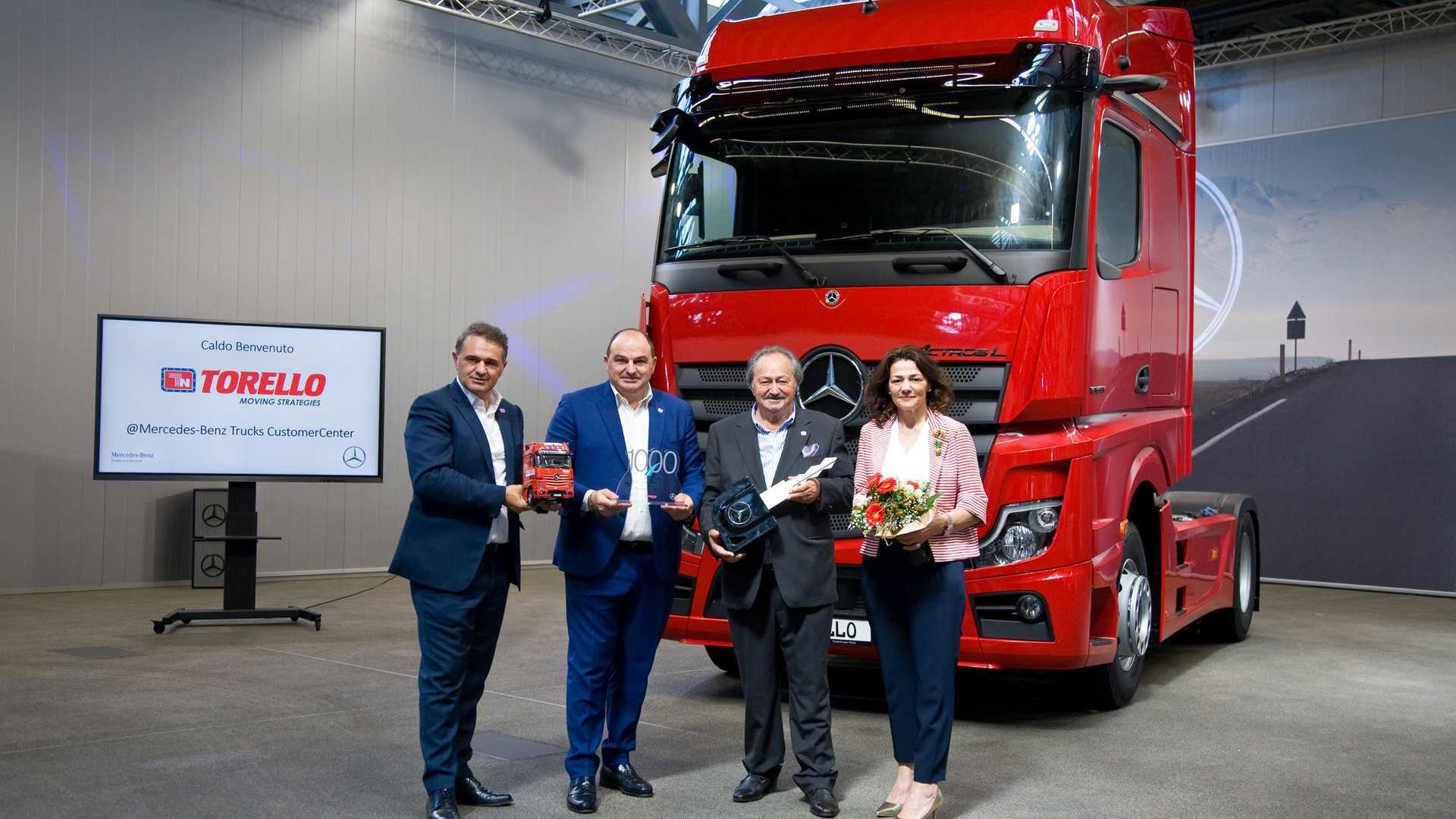 Gruppo Torello, il camion numero 1.000 è un Mercedes-Benz Actros