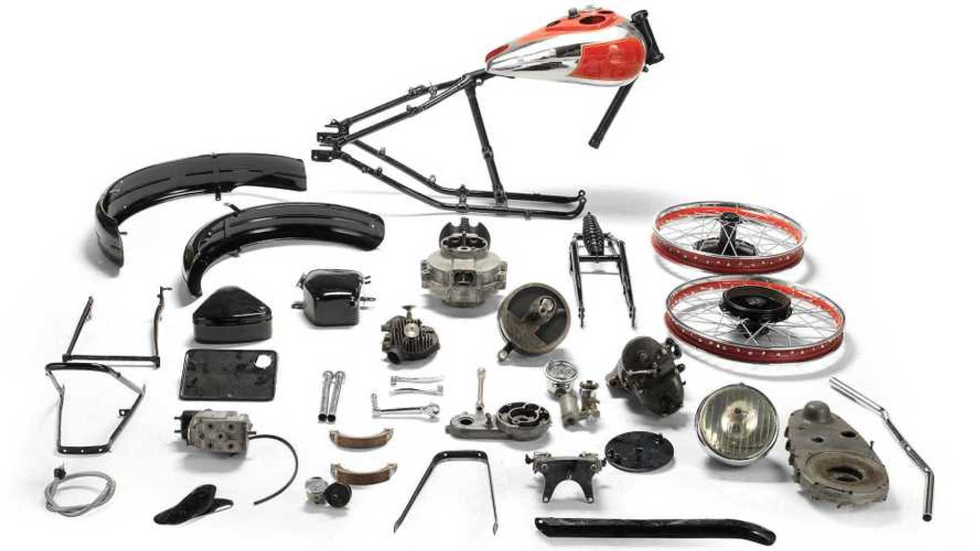 Gorgeous 1936 Ariel Red Hunter Basket Case Goes To Auction