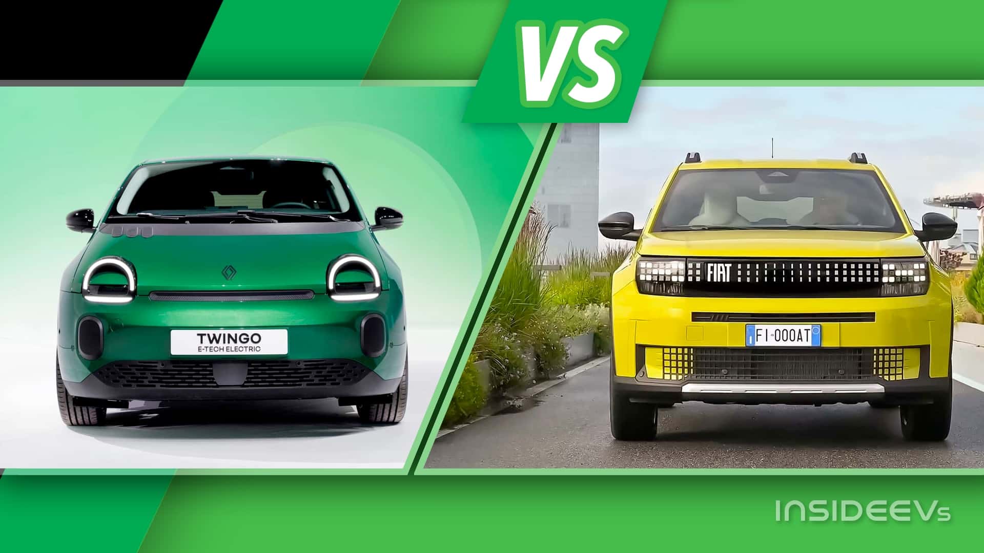 Renault Twingo vs Fiat Grande Panda, duello tra baby elettriche "retrò"