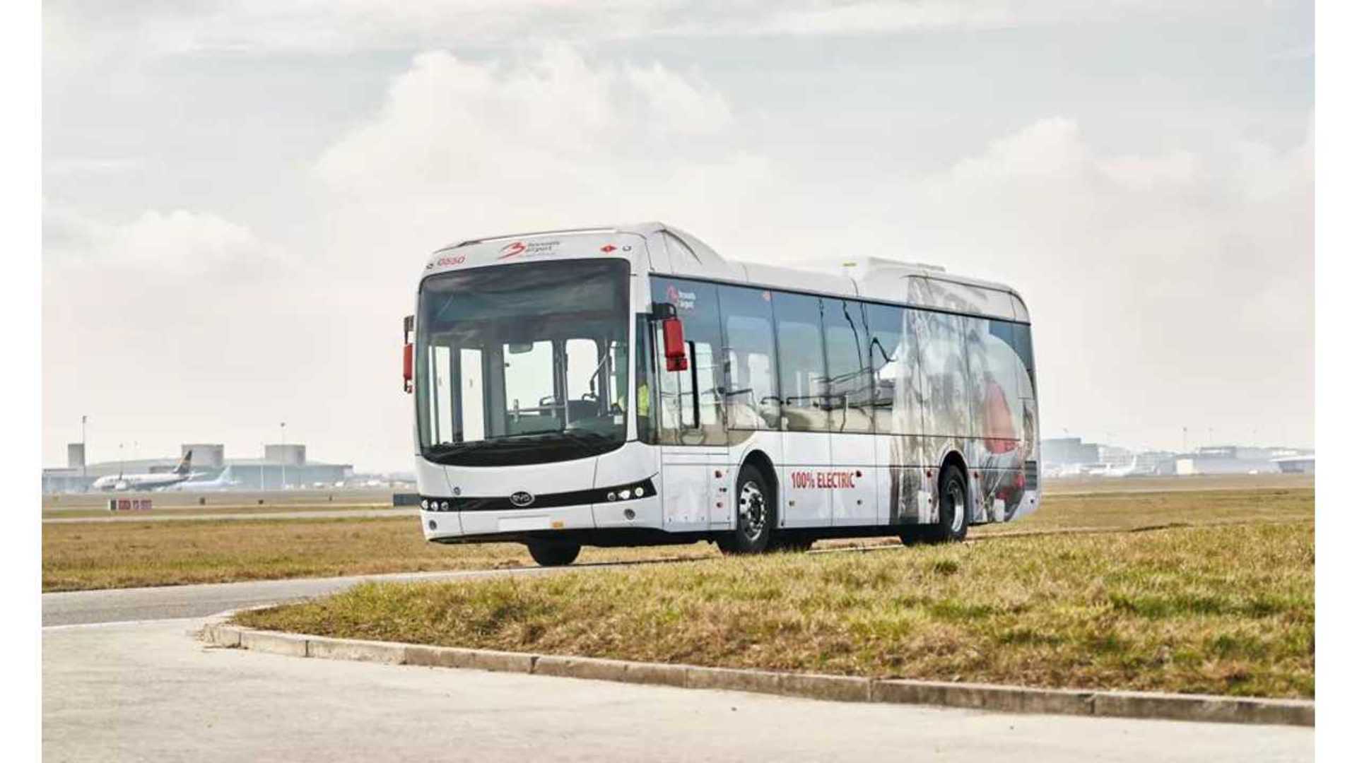 Brussels Airport Switches To Electric Buses With BYD