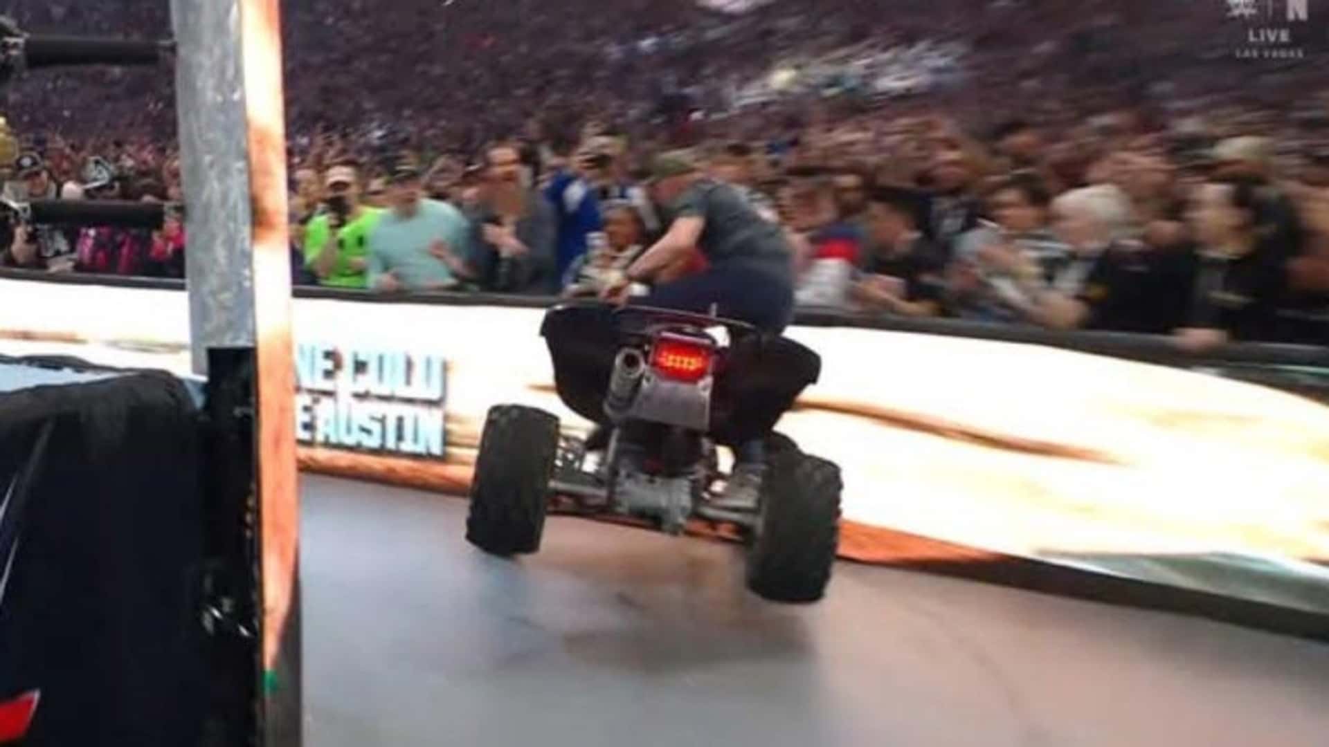 Watch Stone Cold Steve Austin Crash an ATV at WrestleMania, Has WWE Worried