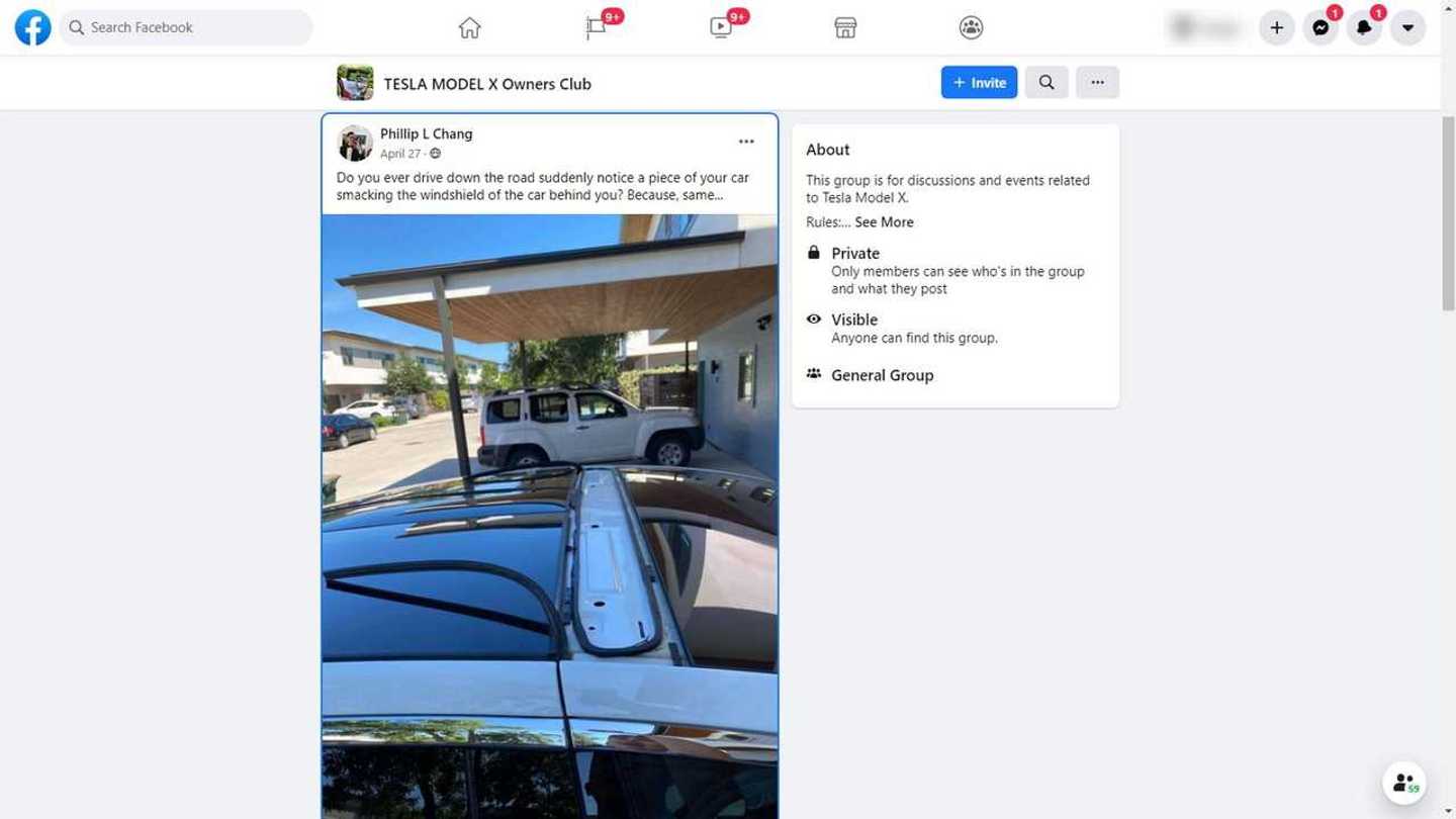 Tesla Model X Loses Bits Of Roof When In Movement