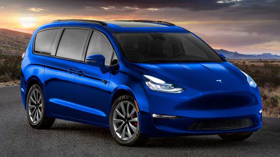 Check Out This Tesla Minivan: A Badge-Engineered Chrysler Pacifica