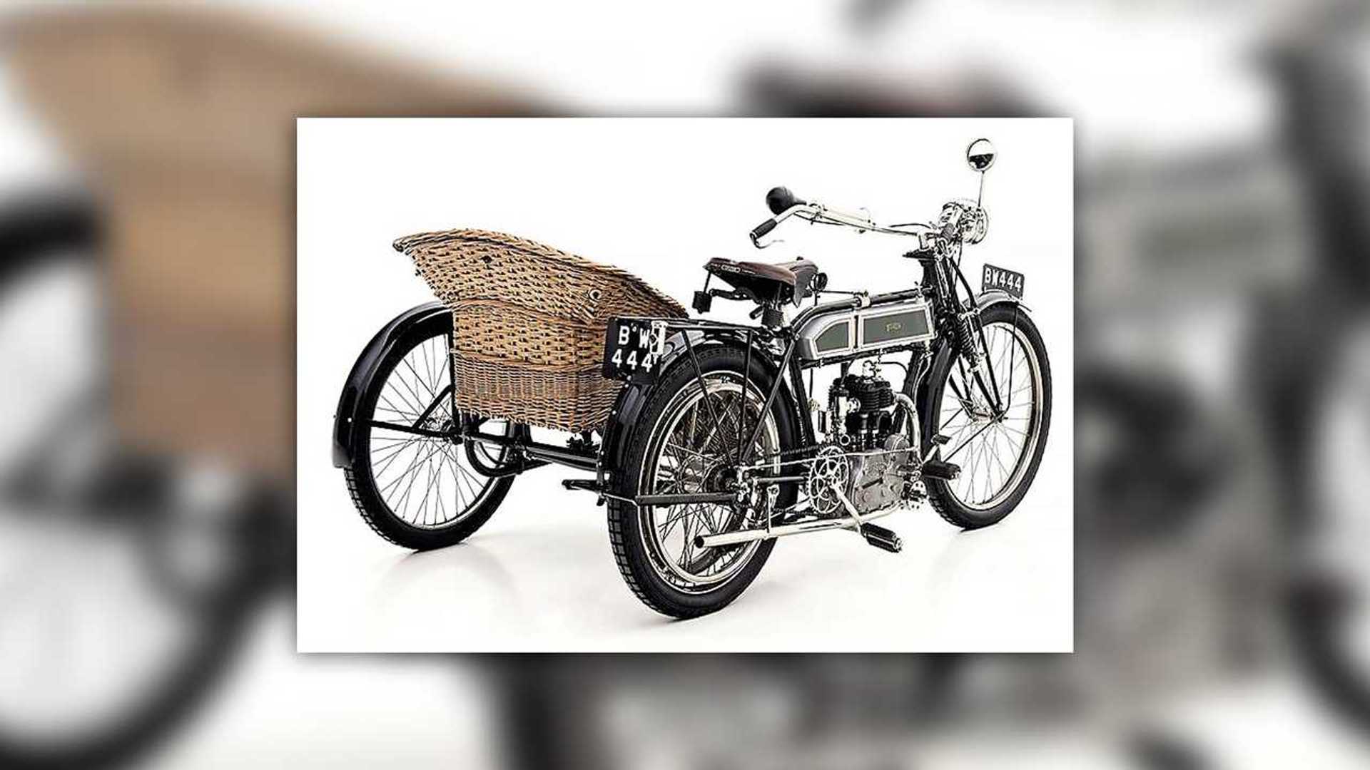 Gorgeous Antique Singer Motorcycle With Sidecar