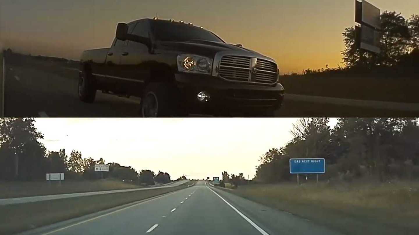 Watch This Tesla Put Coal-Rolling Ram In Rightful Place: Far Behind
