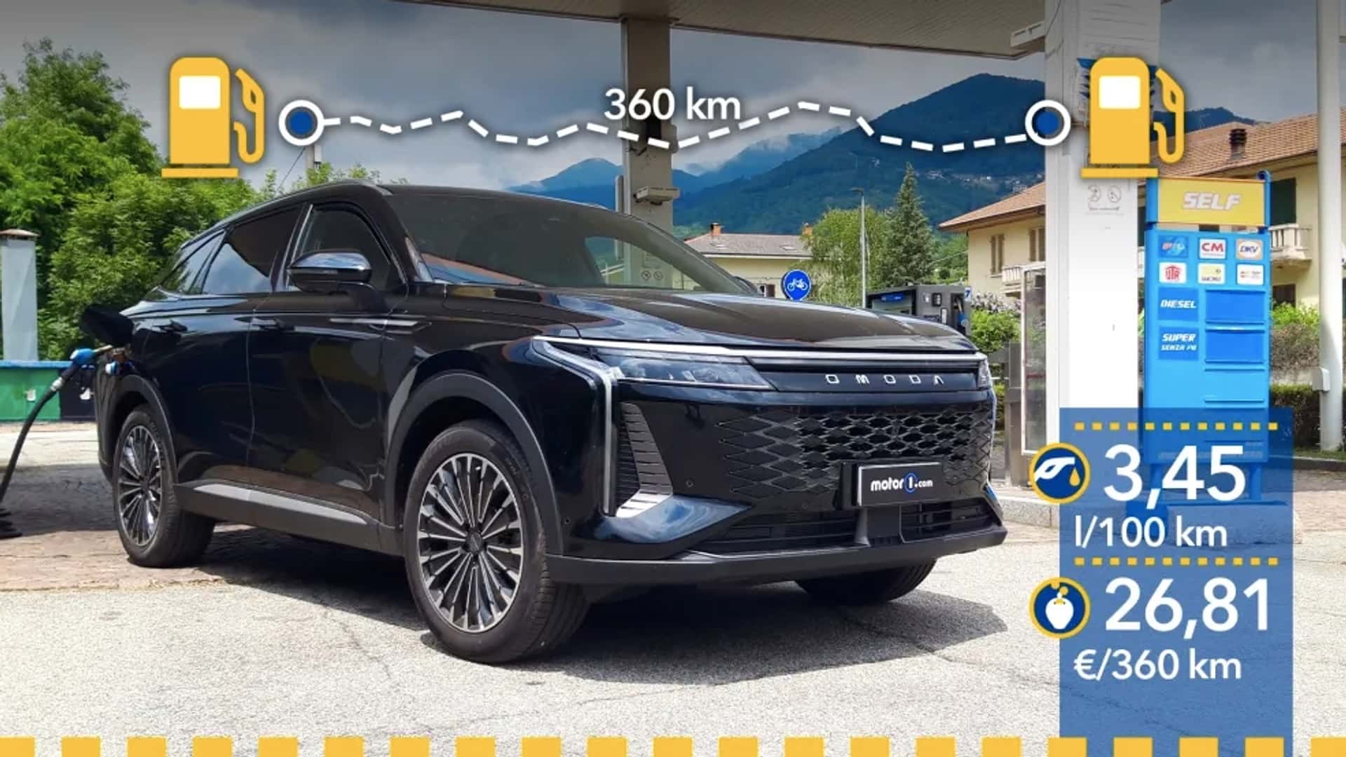 OMODA 9 SHS 2025, prueba de consumo real del superhíbrido