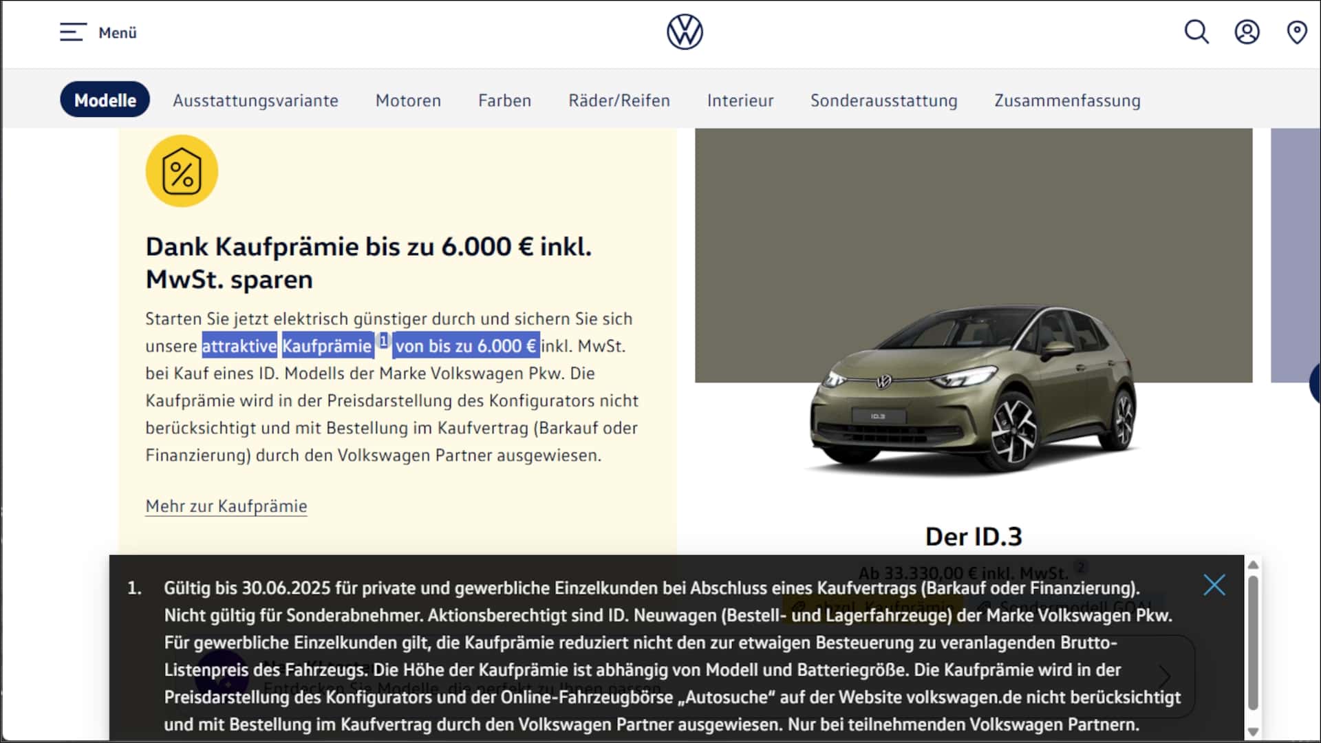VW erhöht Elektro-Kaufprämie auf bis zu 6.000 Euro