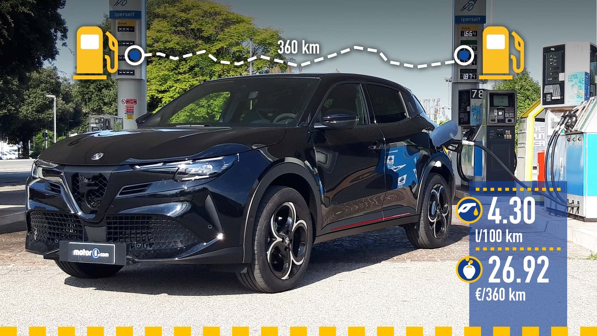 Alfa Romeo Junior Q4 mild hybrid (2025), le test de consommation réelle