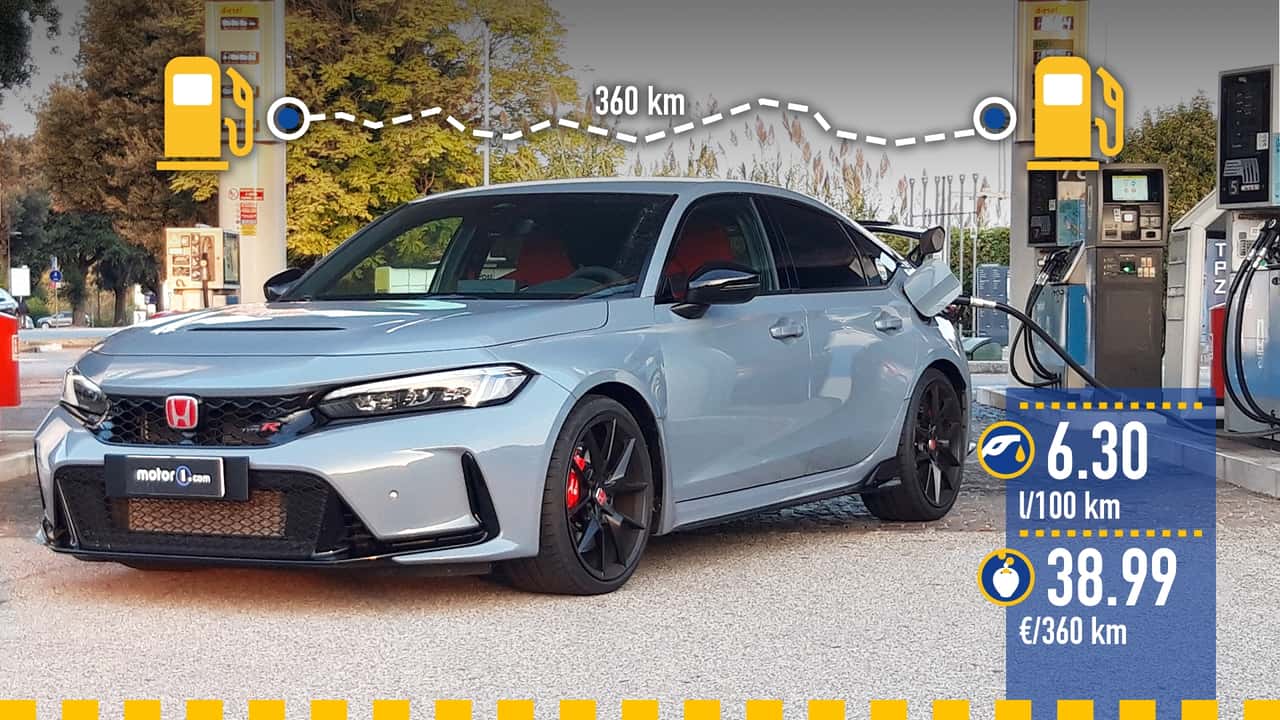 Honda Civic Type R (2025), la prova dei consumi reali