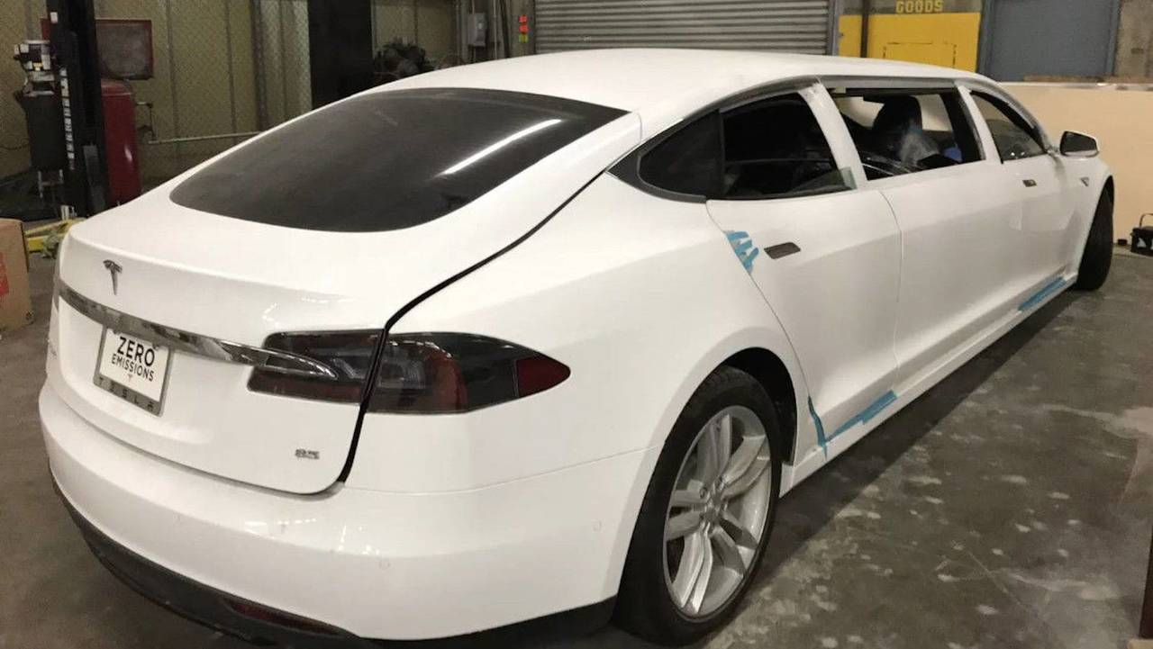 Electrify Your Wedding Party With This Tesla Model S Limo