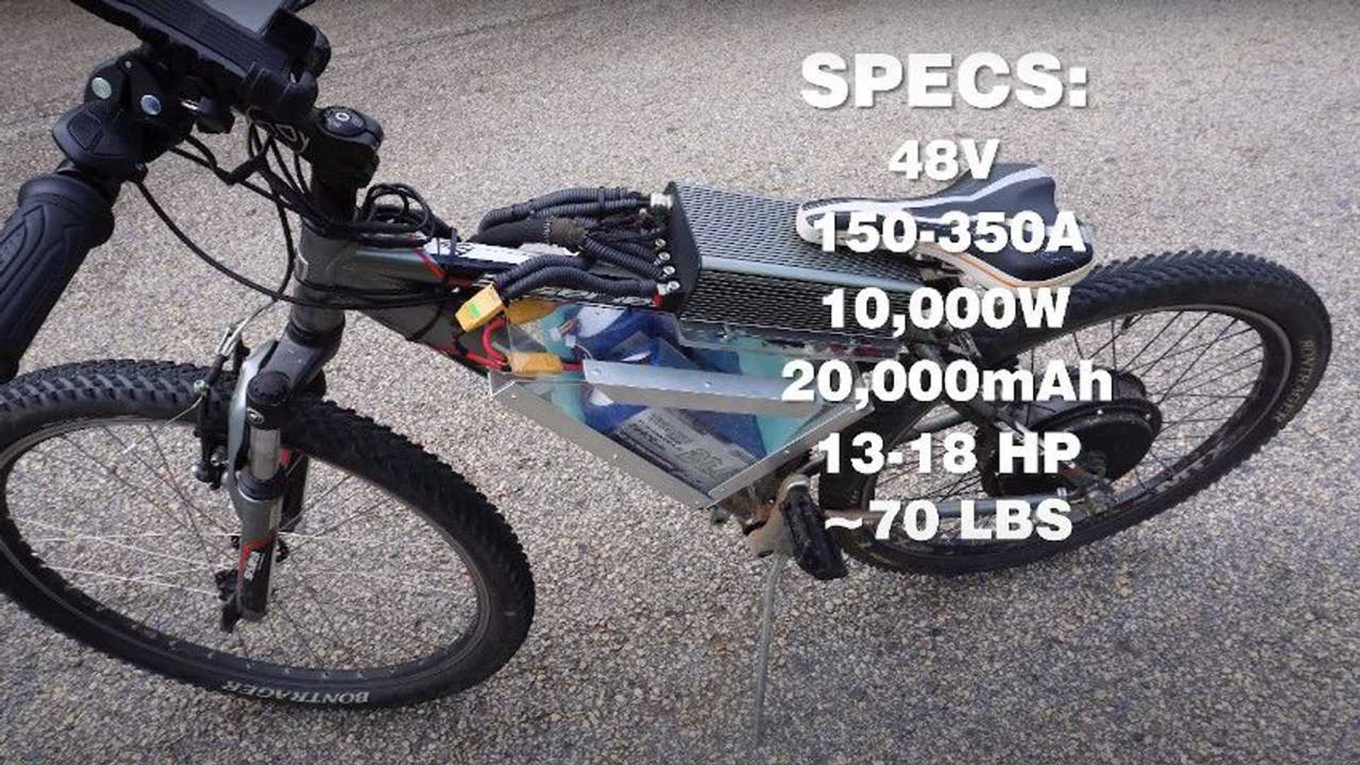 Watch This Homemade E-Bike Drag Race A Ford Mustang GT