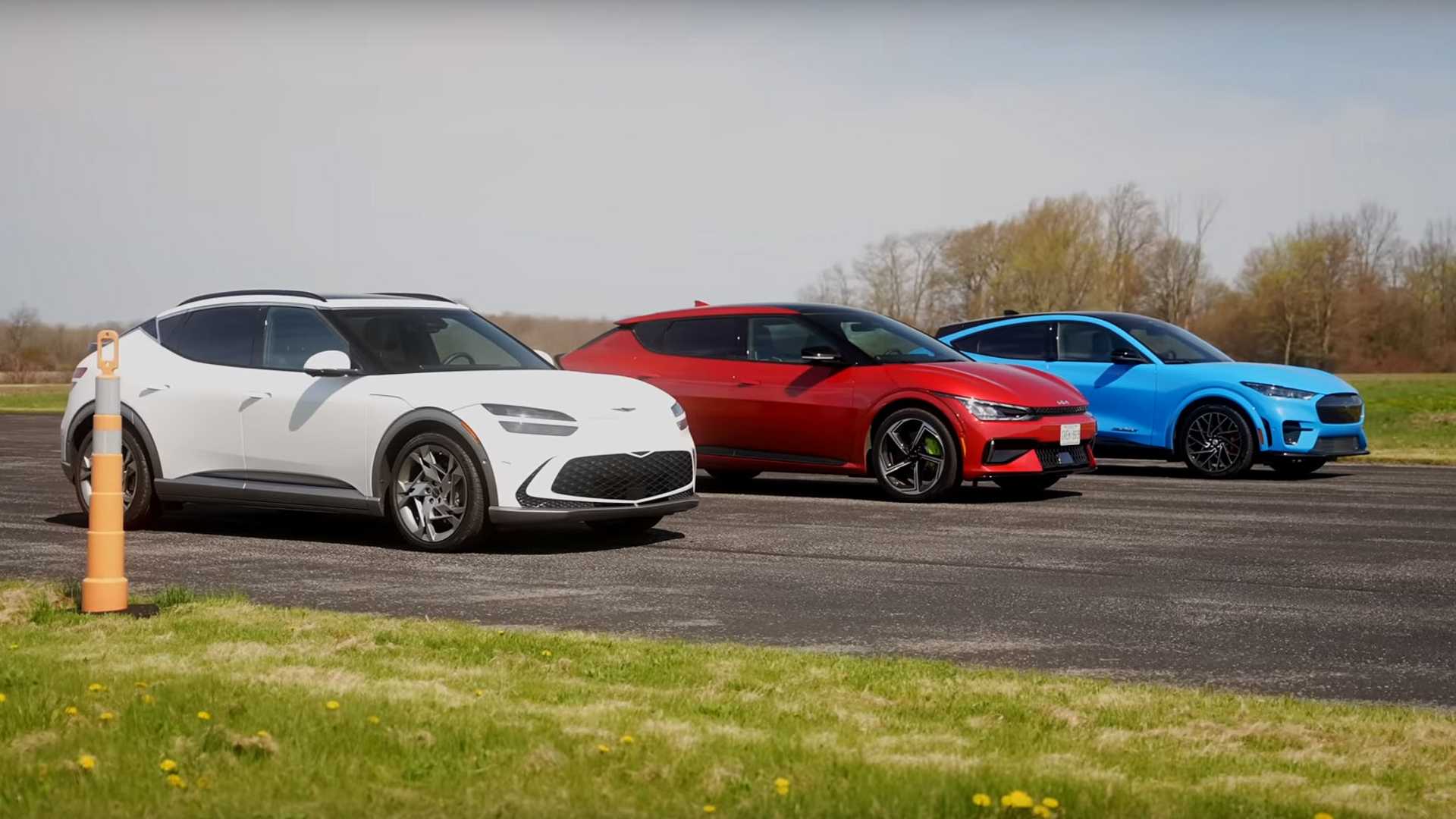 Watch Drag Race Between 3 EVs and 1 ICE SUV Come To Surprising Result