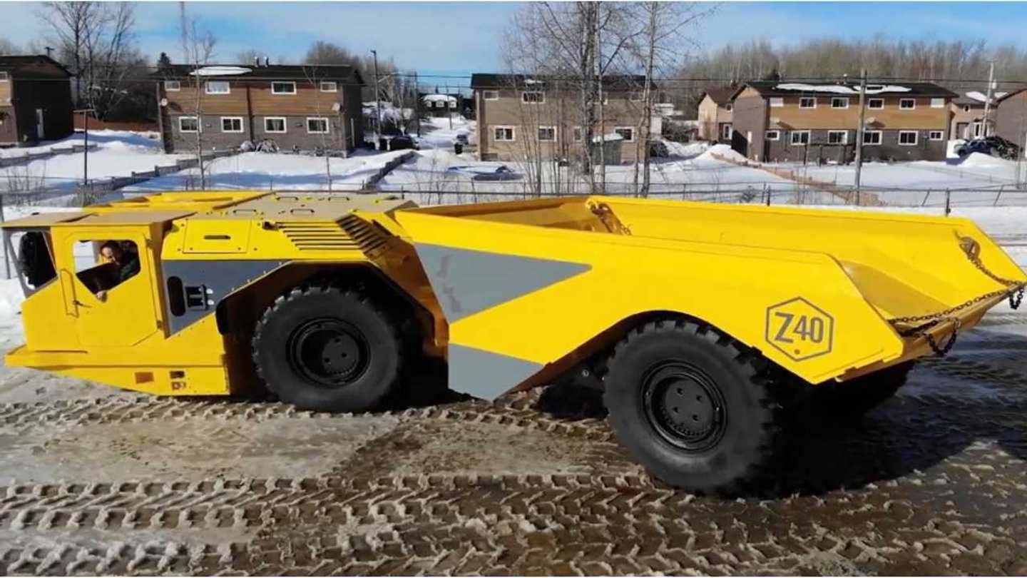 See 40-Ton Electric Mining Truck In Motion