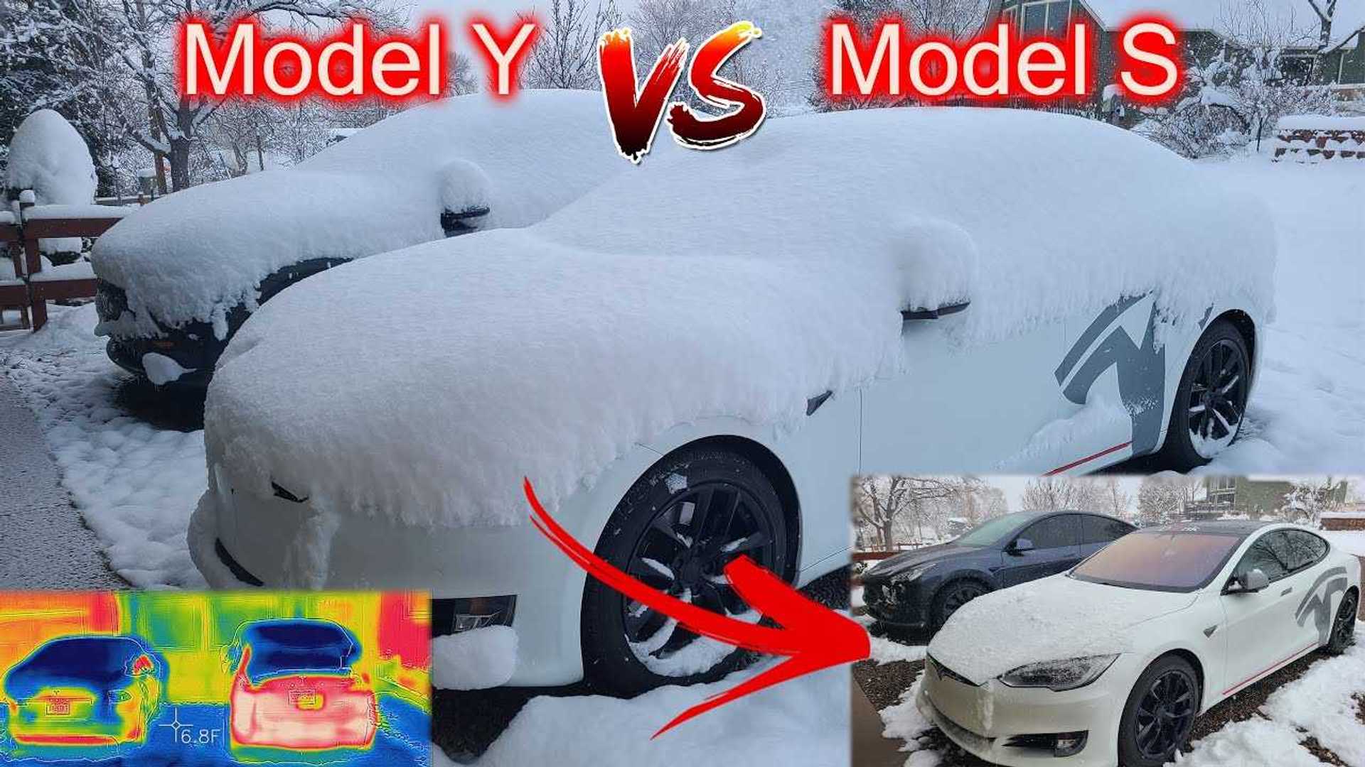 Tesla Model Y And Model S Winter Test: Which Can Melt More Ice?
