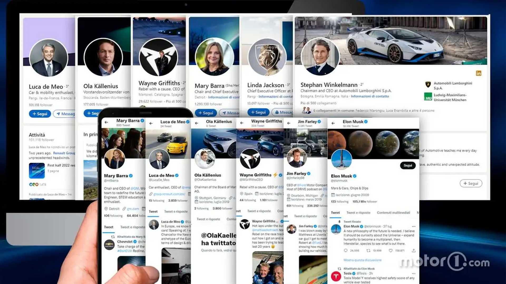 Quanto contano i social per i CEO dell'auto?