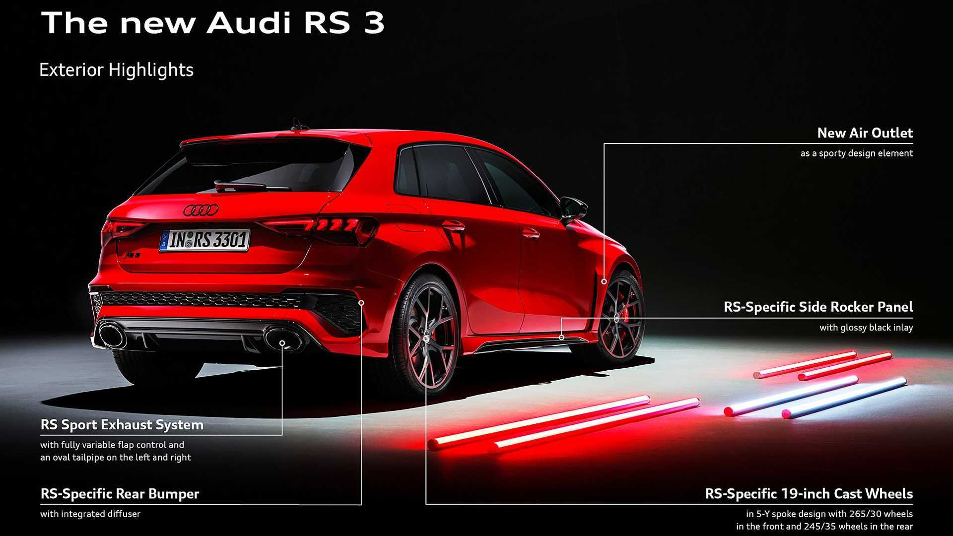 Yeni nesil Audi RS3 daha yüksek performansıyla tanıtıldı