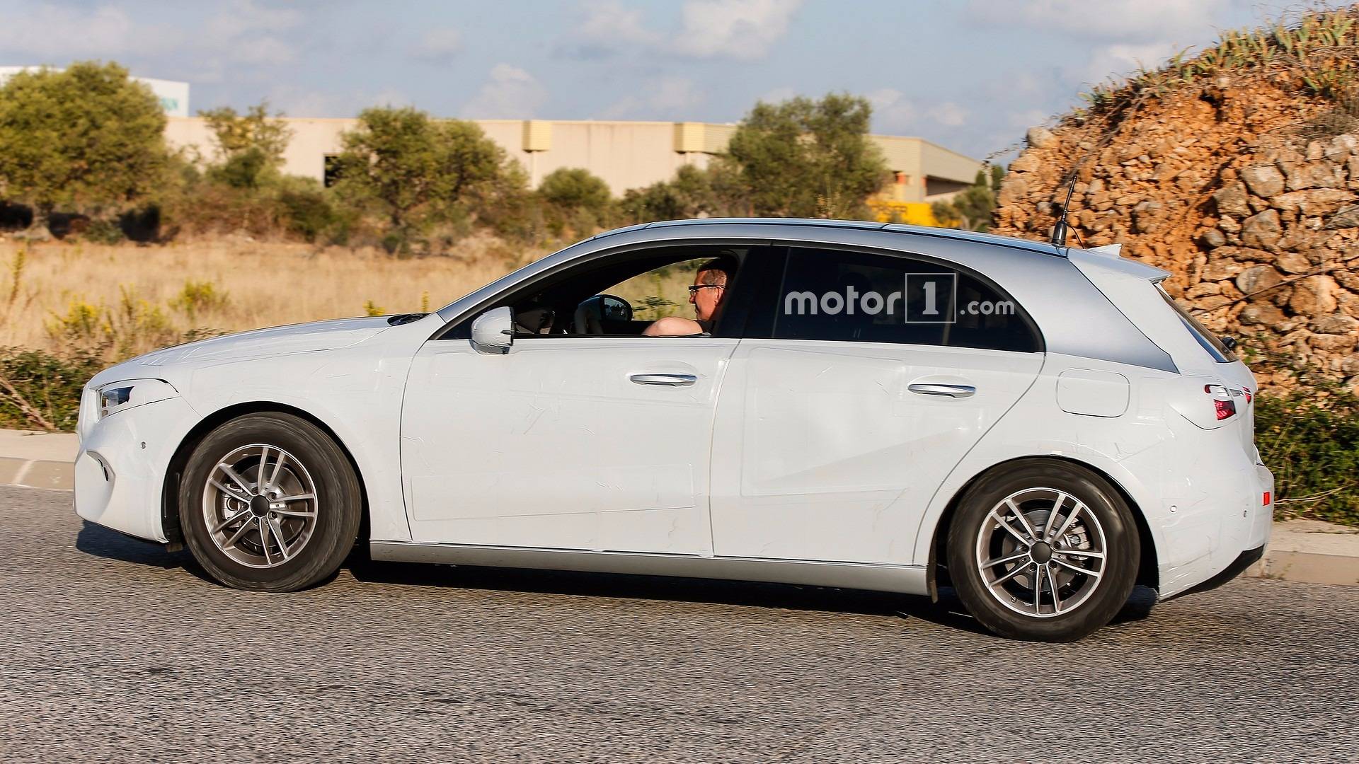 New Mercedes A-Class A45, saloon and new B-Class spied testing