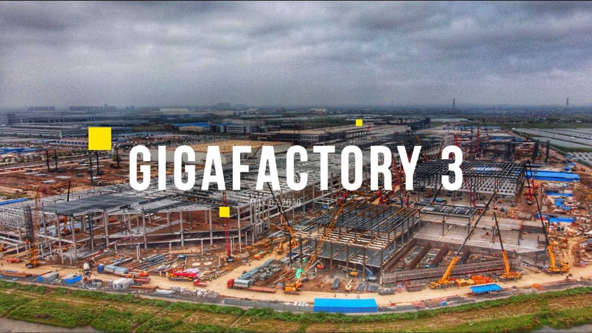 Tesla Giga Shanghai Construction Progress May 7, 2020: Panorama Video