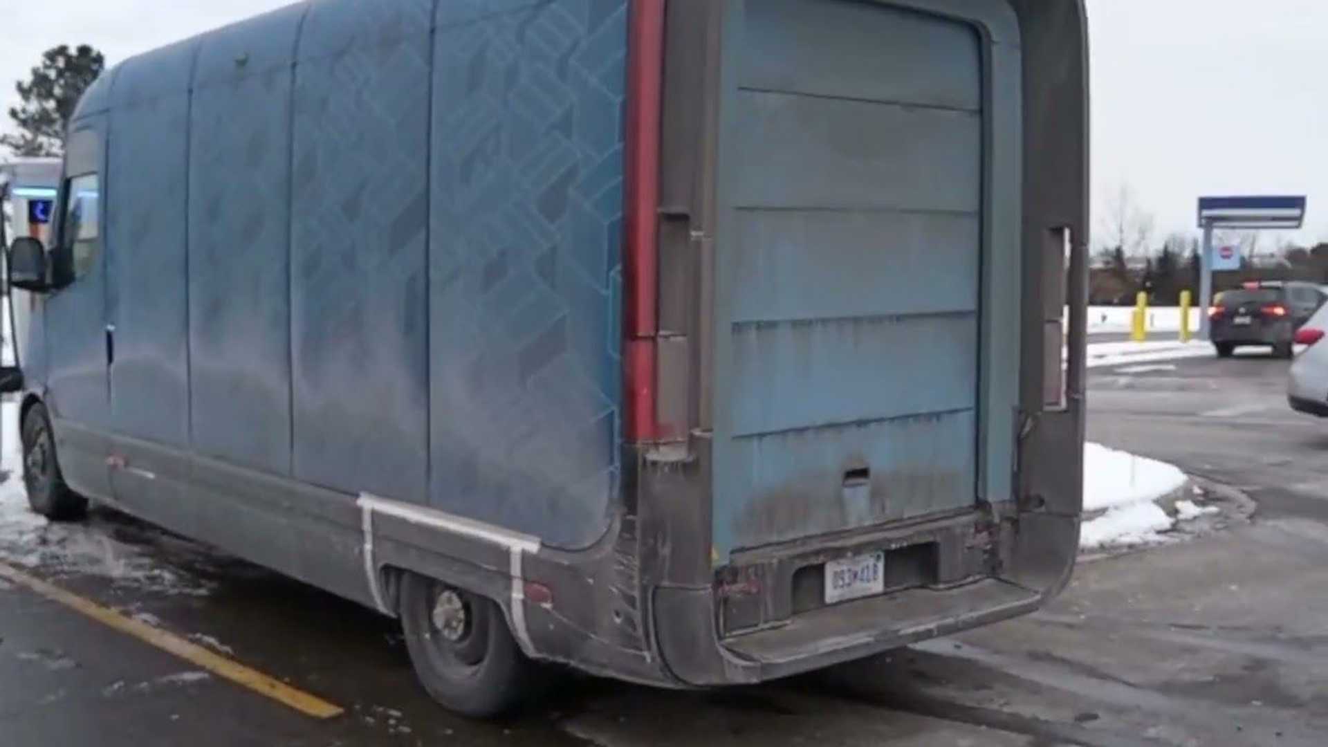 See Rivian EDV Prototype Spotted At A Charging Station