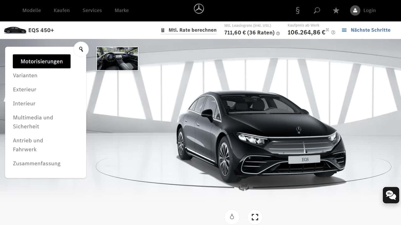 Mercedes EQS: Neue Version mit Hauben-Stern nun konfigurierbar