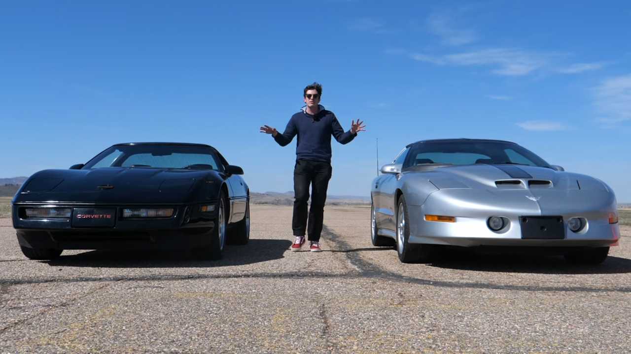 See Chevy Corvette C4 Drag Race Pontiac Trans Am In GM Showdown