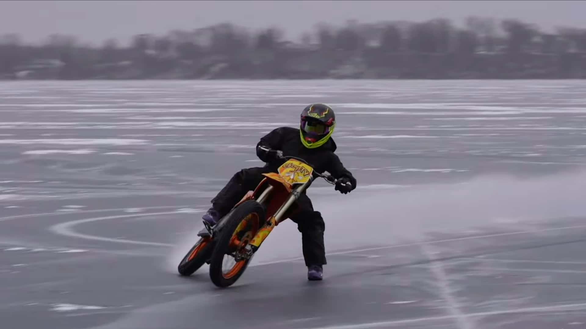 Watch the World’s Most Powerful Dirt Bike Shred on Very Thin Ice