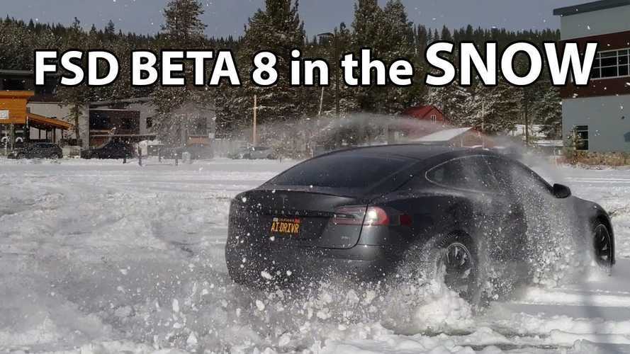 Check Out World's First Tesla Model Y Snow Plowing Business In Action