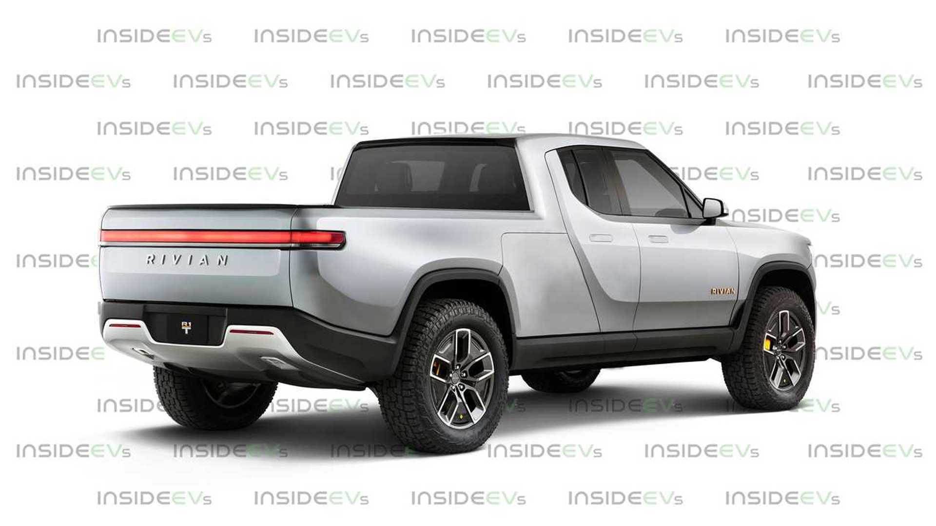 This Rivian R1T Extended Cab Long Bed Truck Rendering Looks Sleek