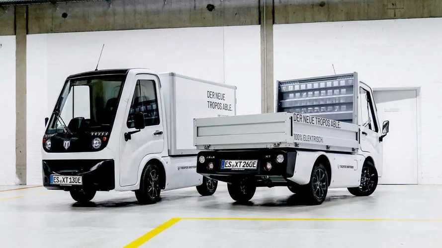 Tropos Able XT: Elektro-Transporter mit Pritsche oder Kofferaufbau