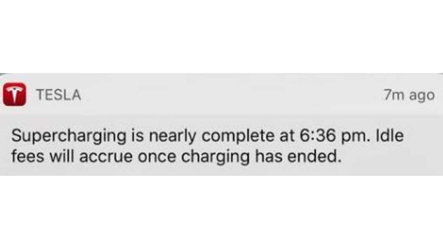 Here's The Alert You'll Receive If You're Plugged Into A Tesla ...
