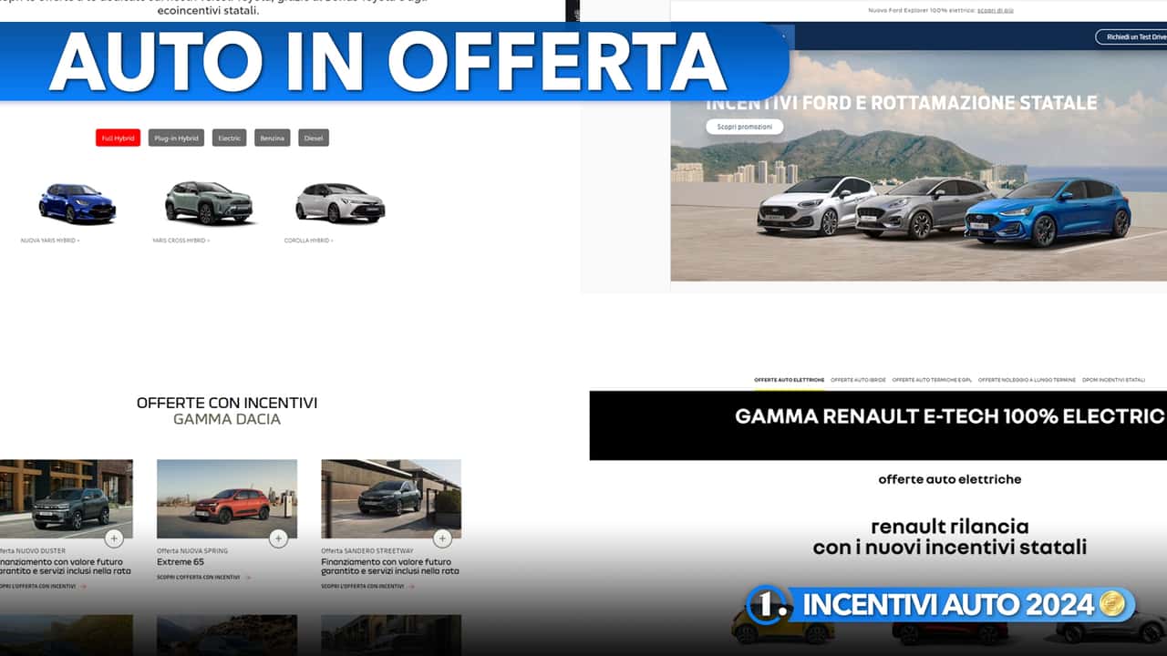 Promozioni Case europee e giaaponesi incentivi statali, maggio 2024