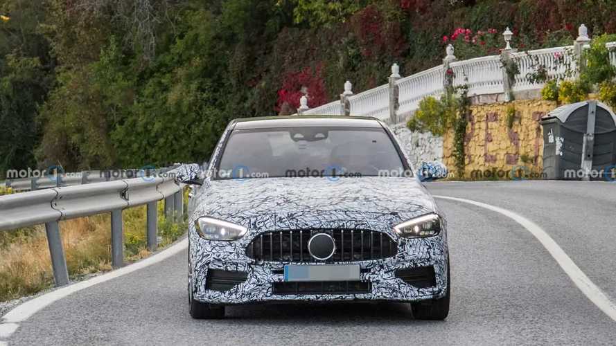 2022 Mercedes-AMG C45 Sedan Spied Up Close With Four-Cylinder Power