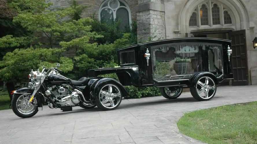Ride To The Grave In A Tombstone Motorcycle Hearse