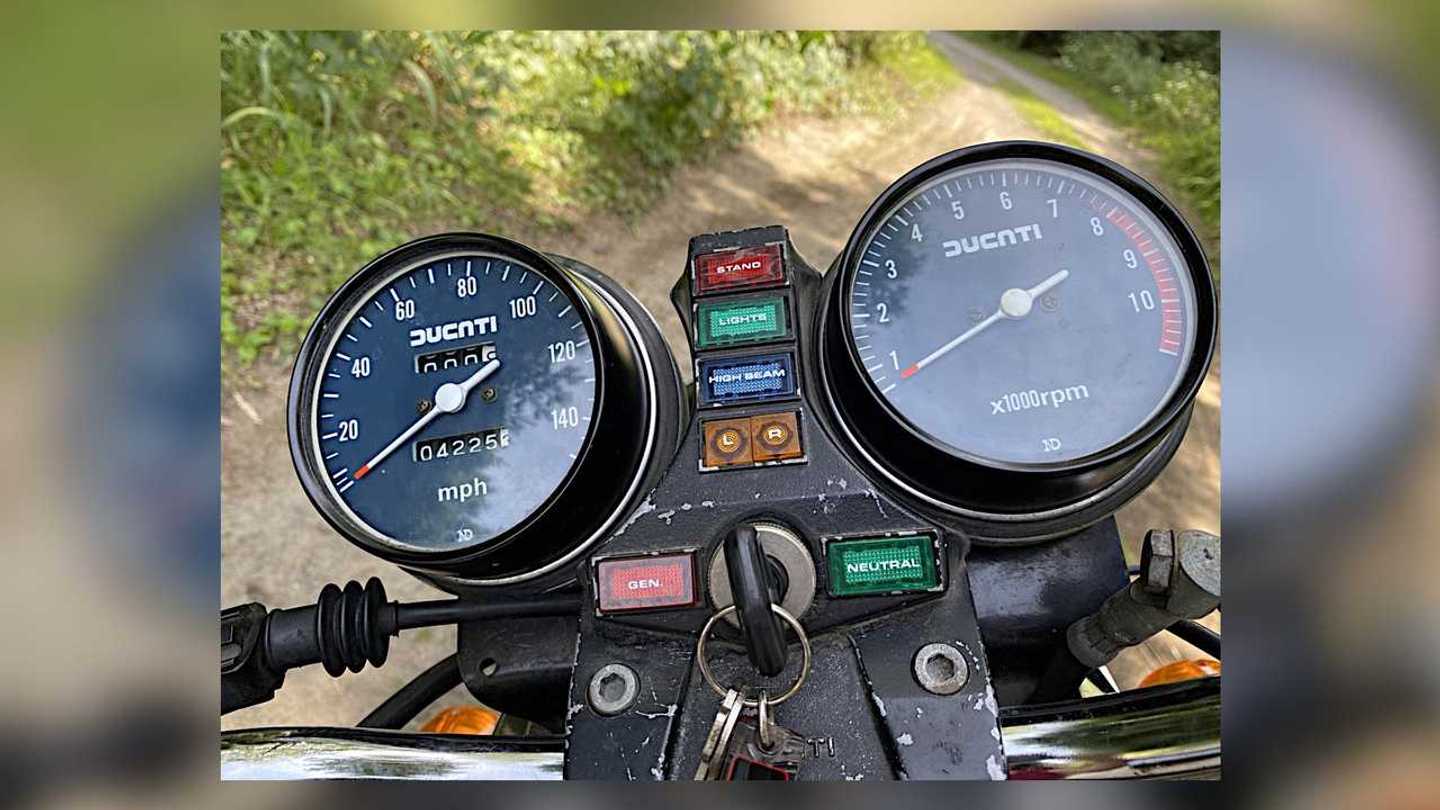 This 1978 Ducati Darmah Is A Black And Gold L-Twin Tiger