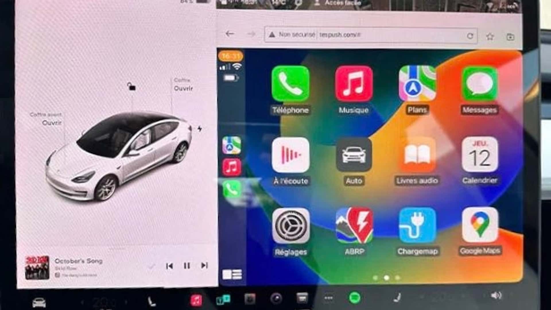 Tesla est sur le point d'introduire Apple CarPlay dans ses voitures