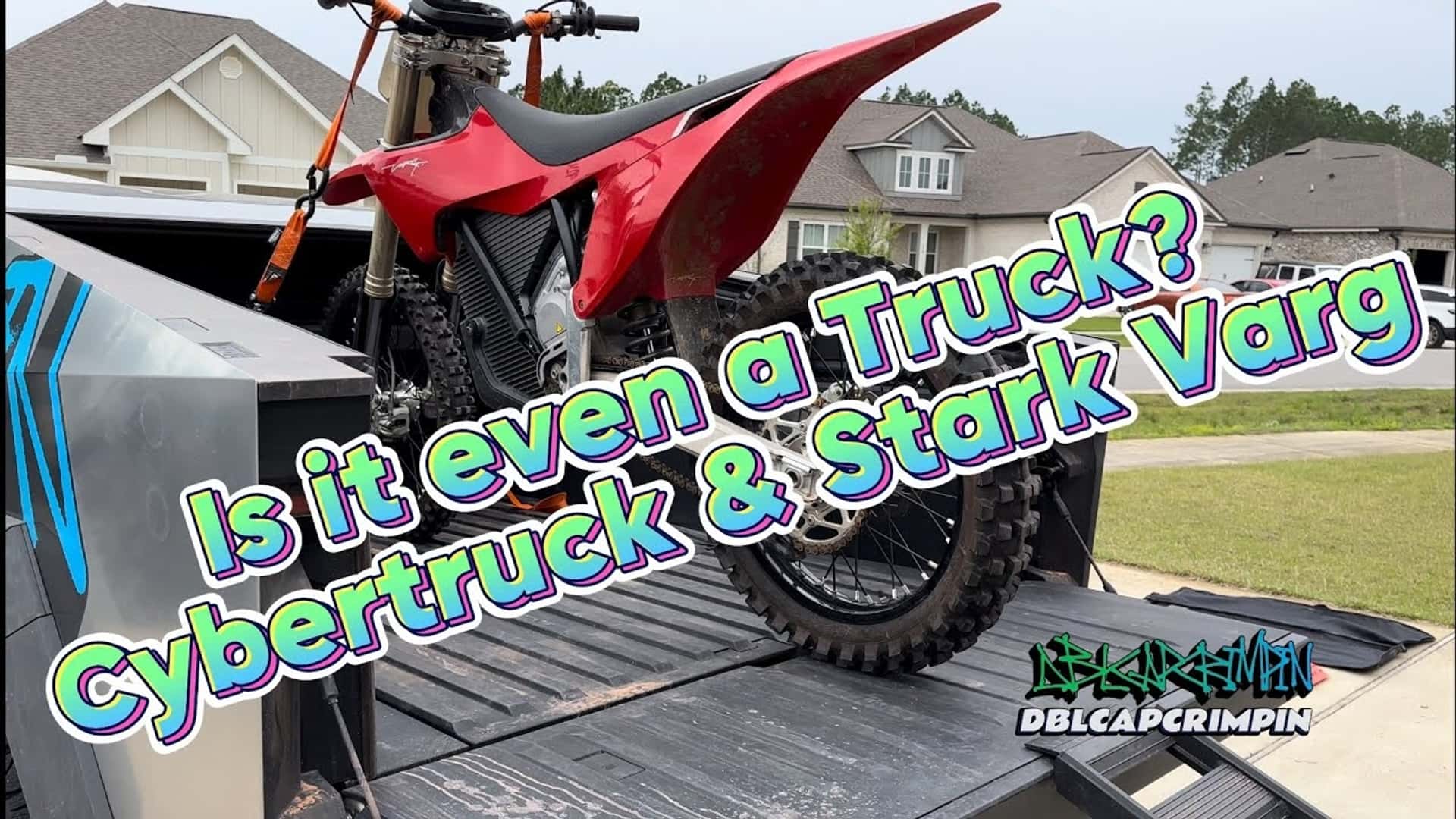 Tesla's Cybertruck Can Fit a Full-Size Dirt Bike In Its Bed