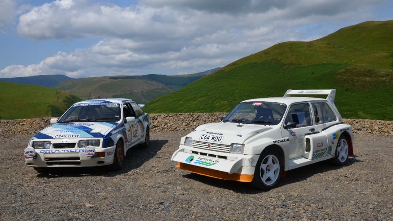Rally cars driven by Ayrton Senna reunited at the Silverstone Festival