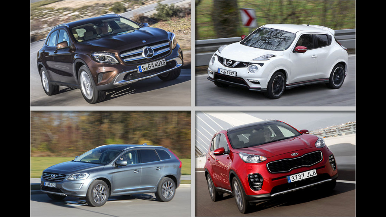 Über 30 aktuelle SUVs im Test