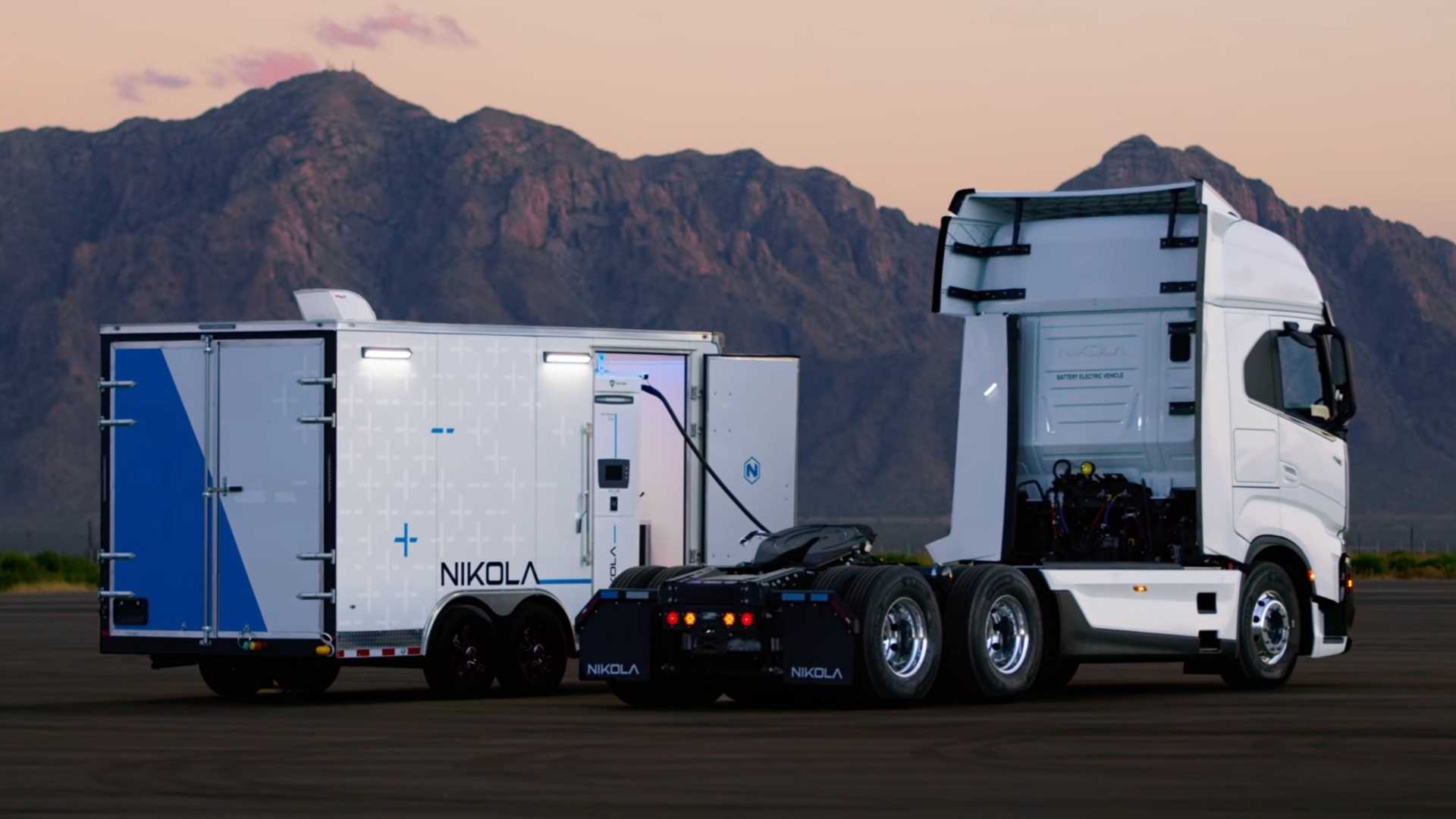 Nikola's Mobile Charging Trailer Makes Video Debut