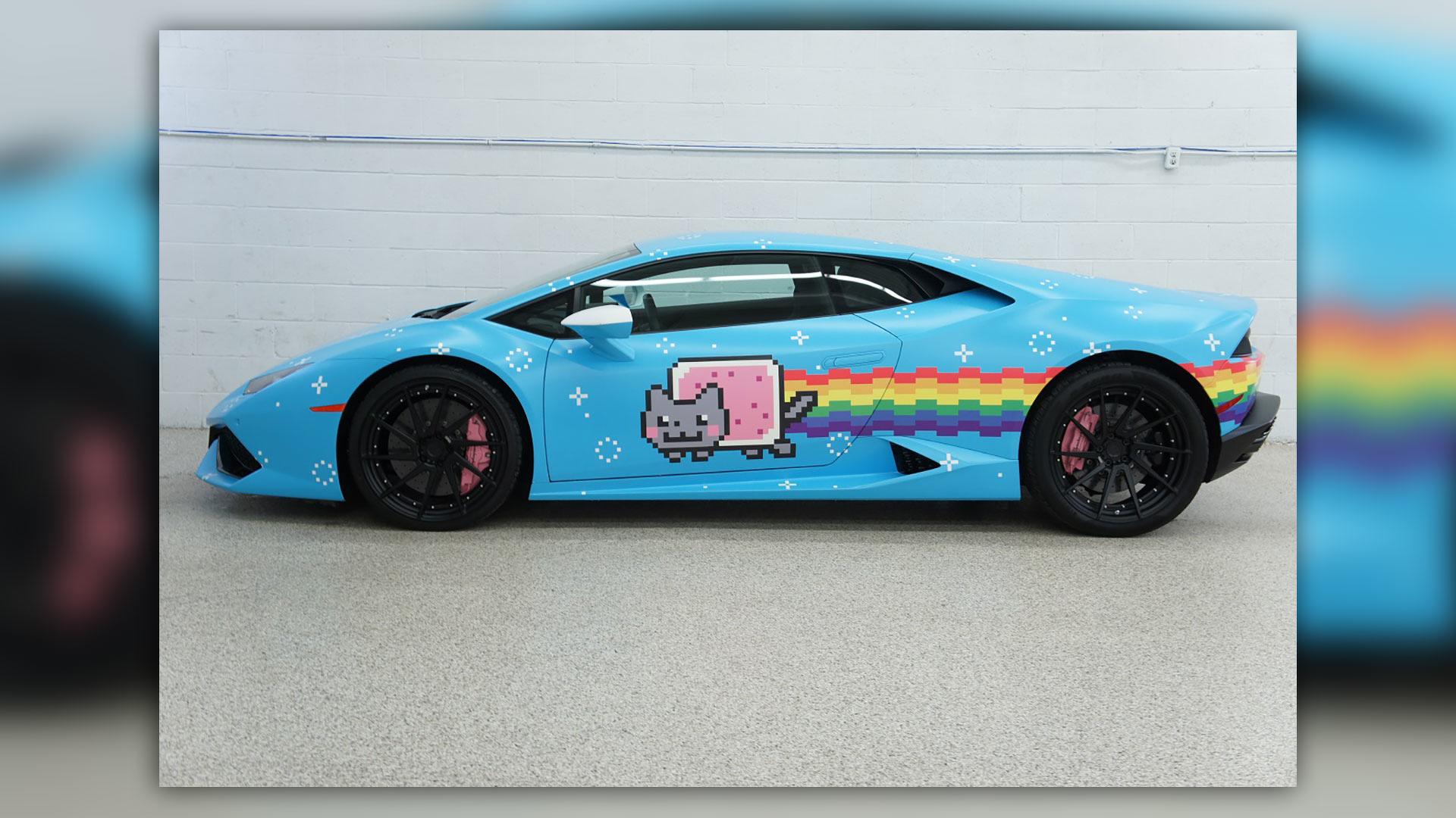 Eladó Deadmau5 Nyan Cat-mintásra fóliázott Lamborghinije