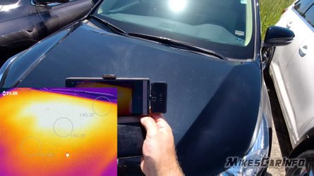 Thermal video showing how hot black cars get will surprise you