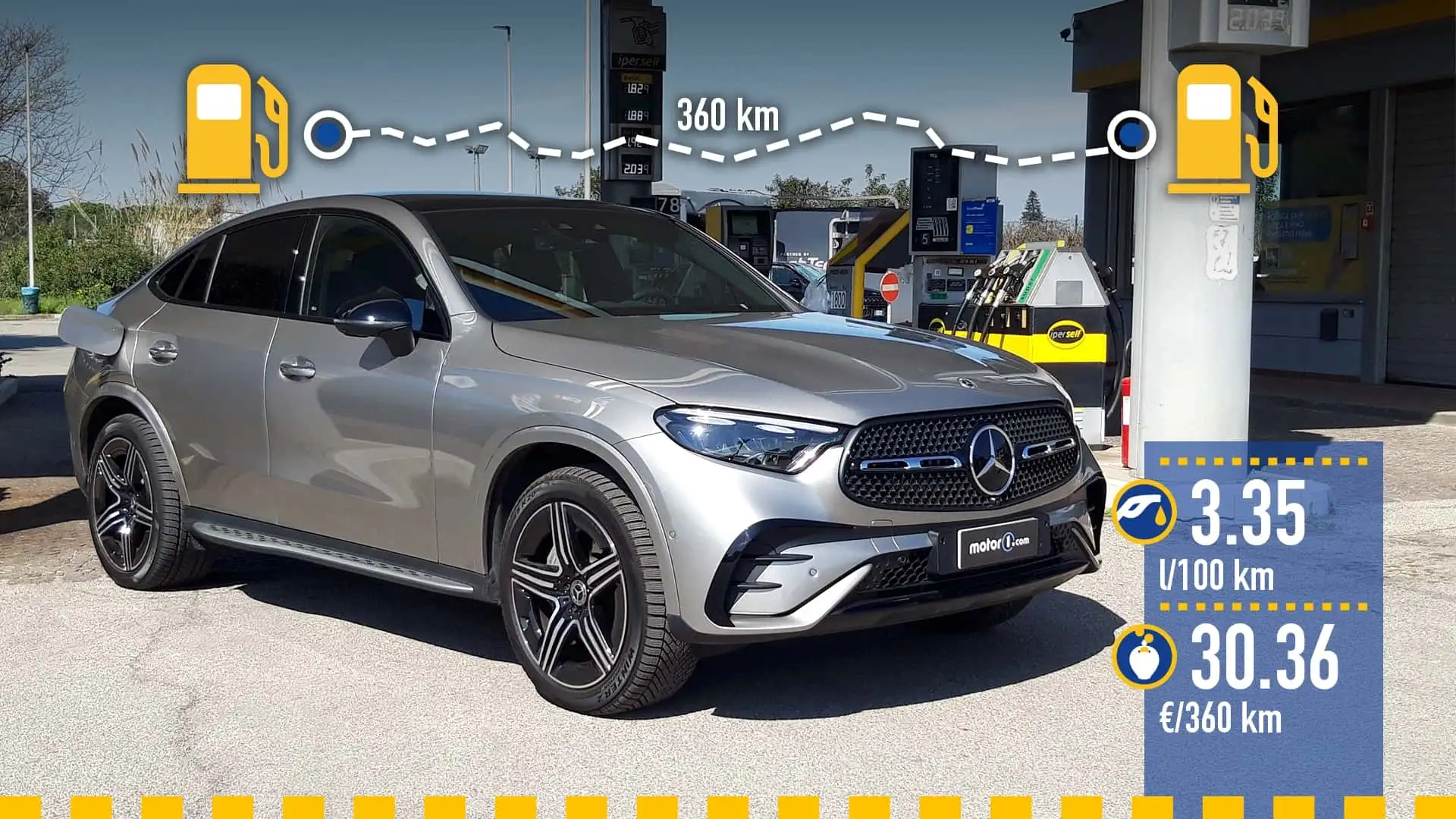 Mercedes GLC Coupe plug in hybrid diesel 2024 la prova dei consumi reali