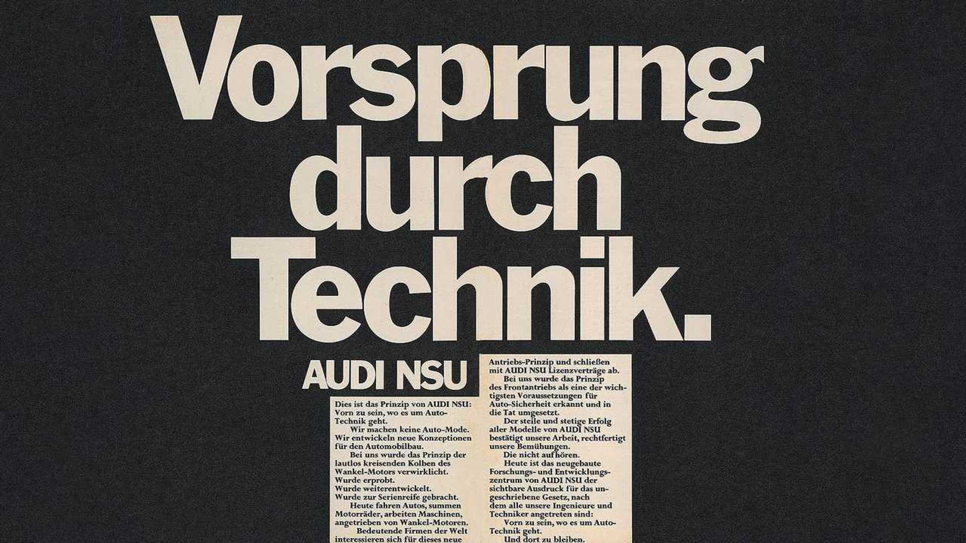 Vorsprung durch Technik: Der berühmte Audi-Slogan wird 50