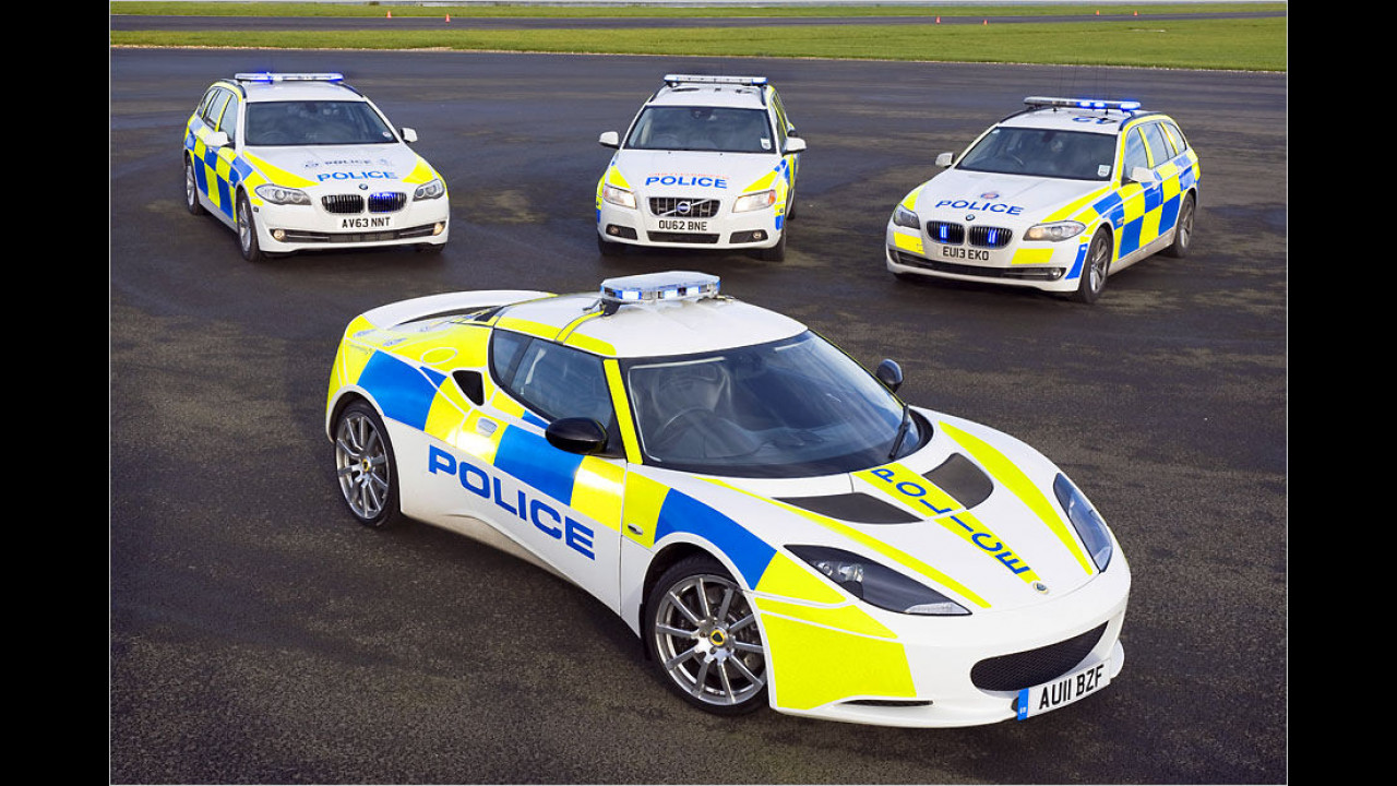 Polizeiautos von Bugatti, Ferrari, Lamborghini und Co.