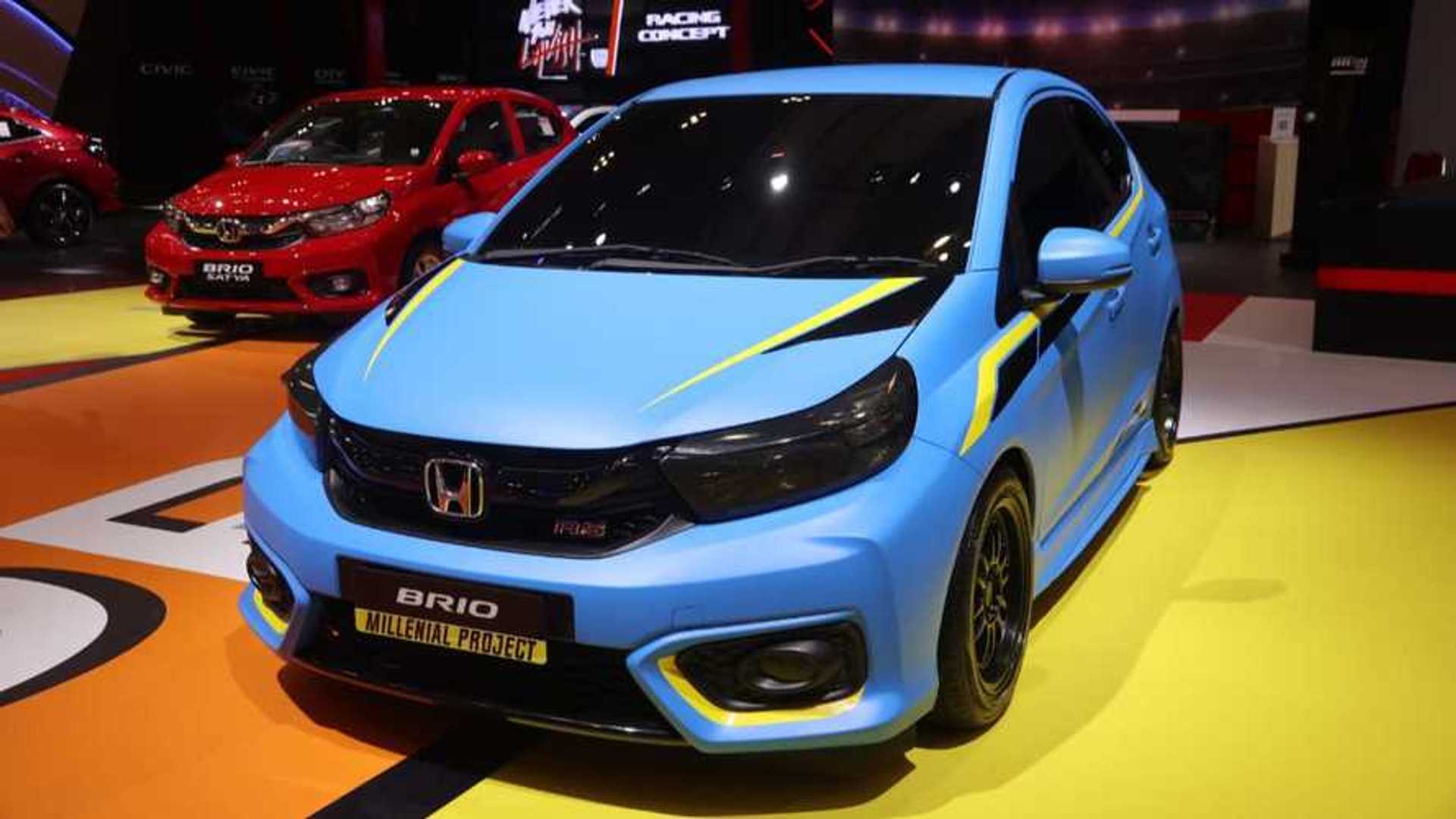 Honda Brio Putih Modifikasi